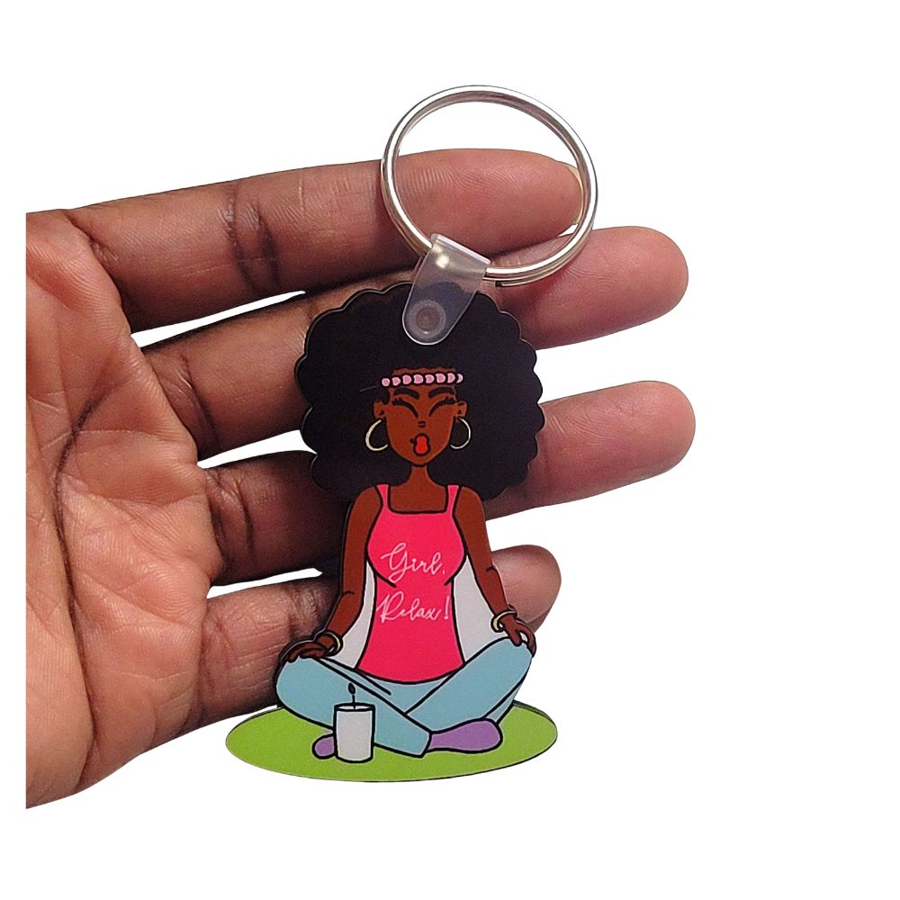 Girl, Relax! Keychain – Tickle Me Purple, LLC